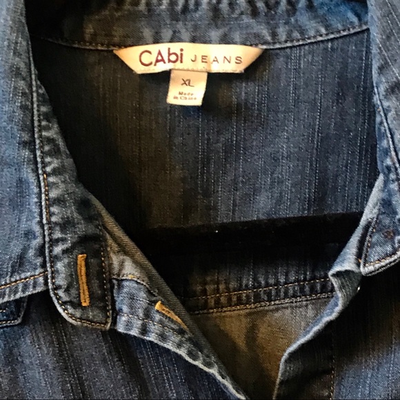CAbi | Tops | Cabi Jean Mcqueen Denim Button Down Xl | Poshmark